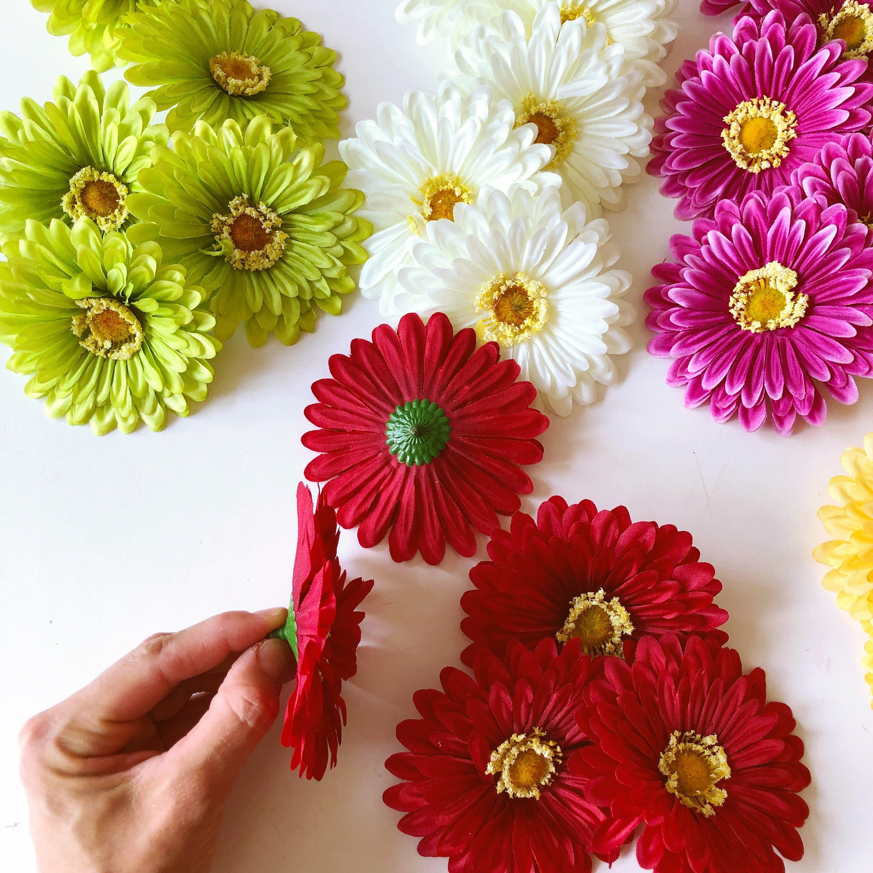 5 Pieces Gerbera Heads Artificial Flowers Gerberas Head Set - Etsy UK