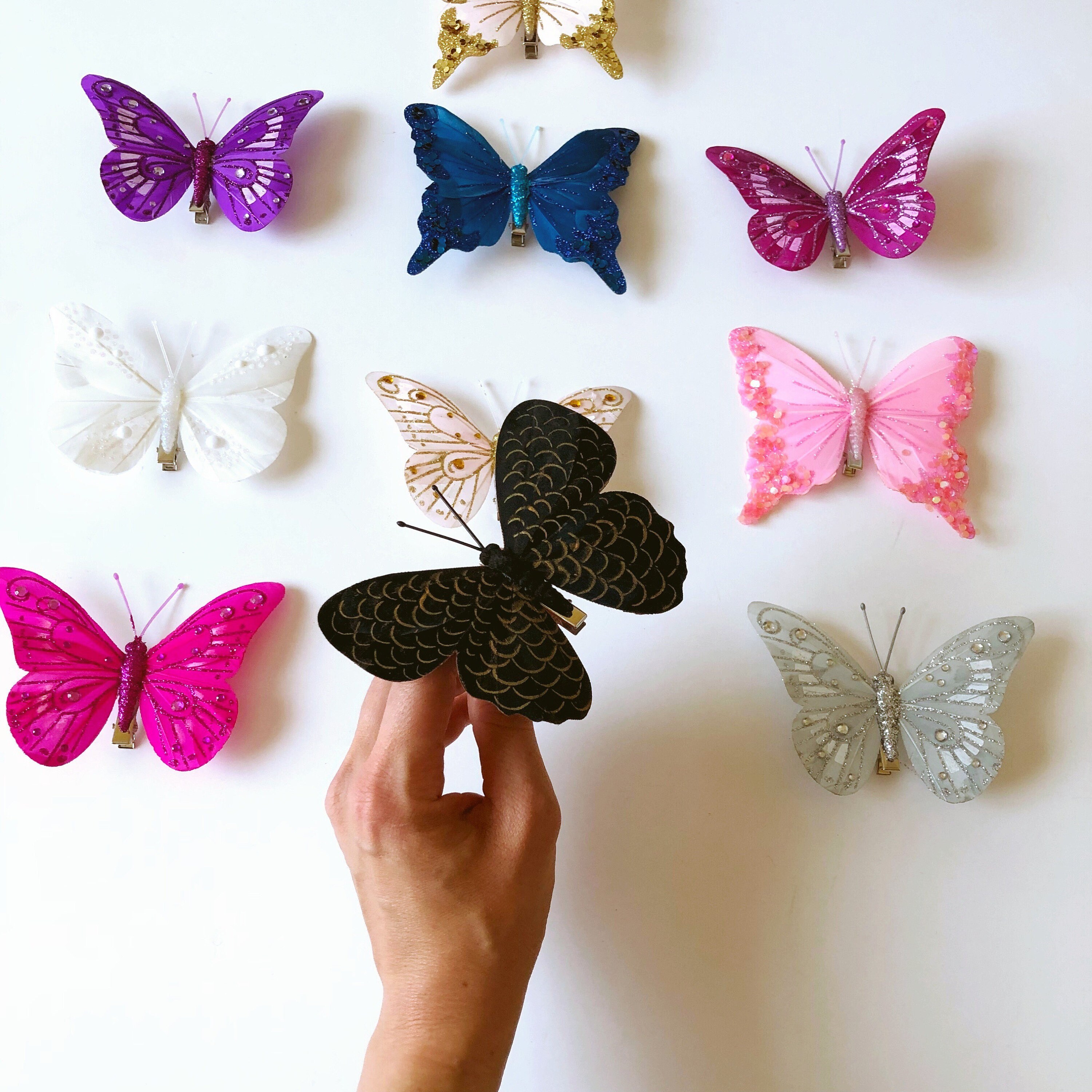 Artificial Butterflies With Pins Real Looking Butterfly - Etsy