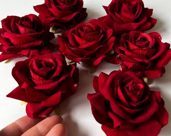 Red Silk Roses - Etsy