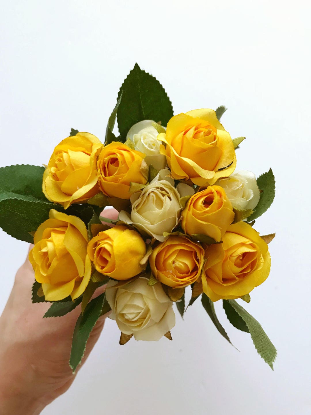 Miniature Rose Bouquet Artificial Roses Faux Roses Easter - Etsy