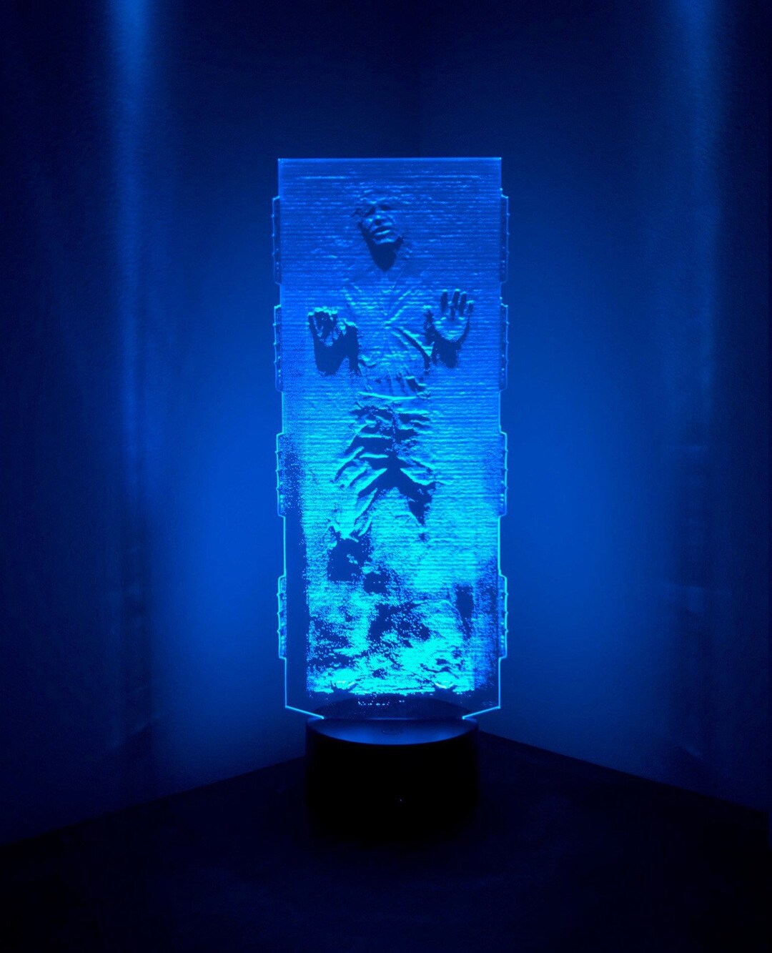Han Solo Carbonite LED Light: Star Wars Hologram Desk Lamp - Etsy