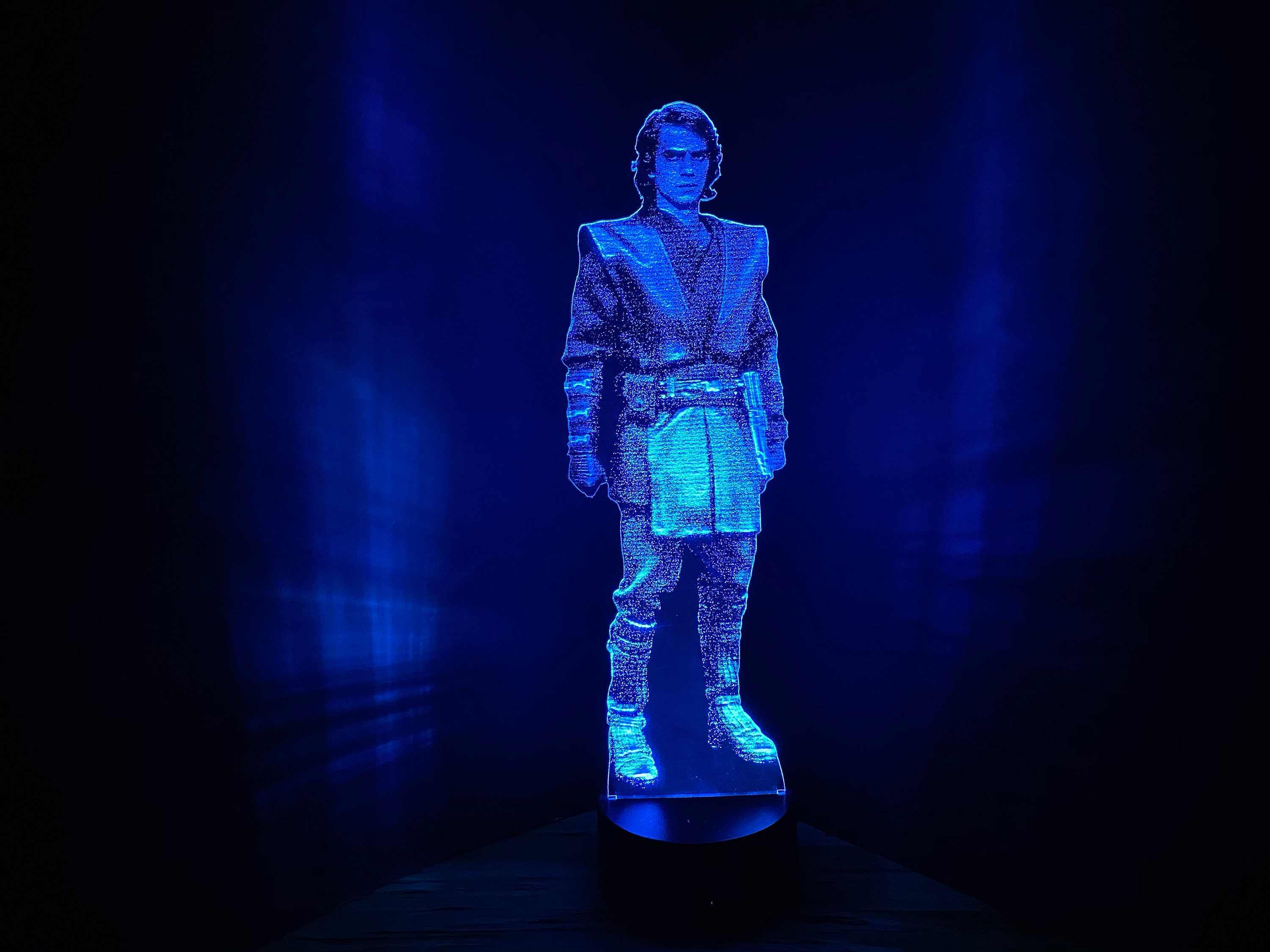 Anakin Skywalker Hologram Edge Lit Acrylic LED Light With - Etsy