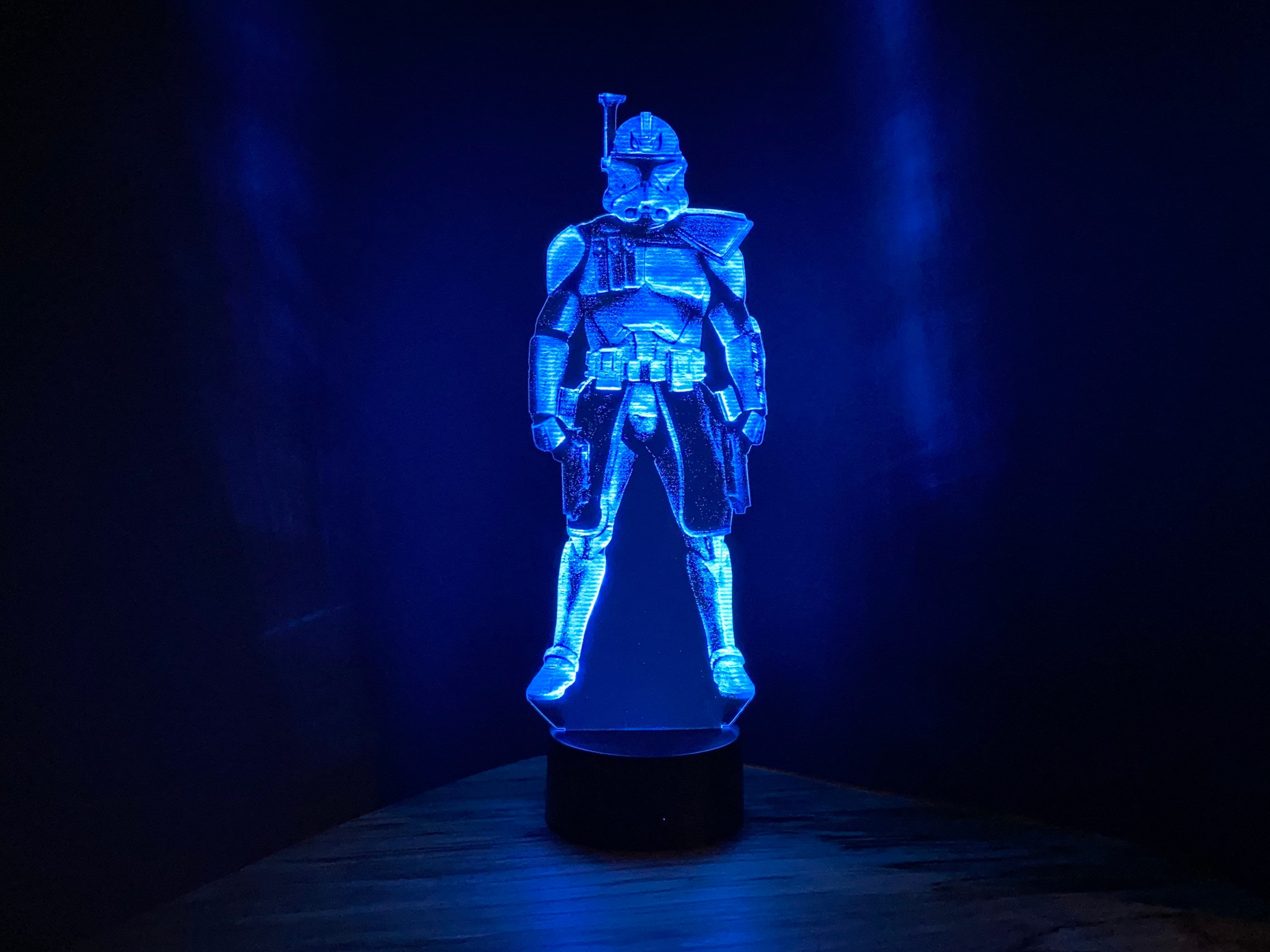 Star Wars Captain Rex Hologram The Clone Wars Edge Lit LED | Etsy