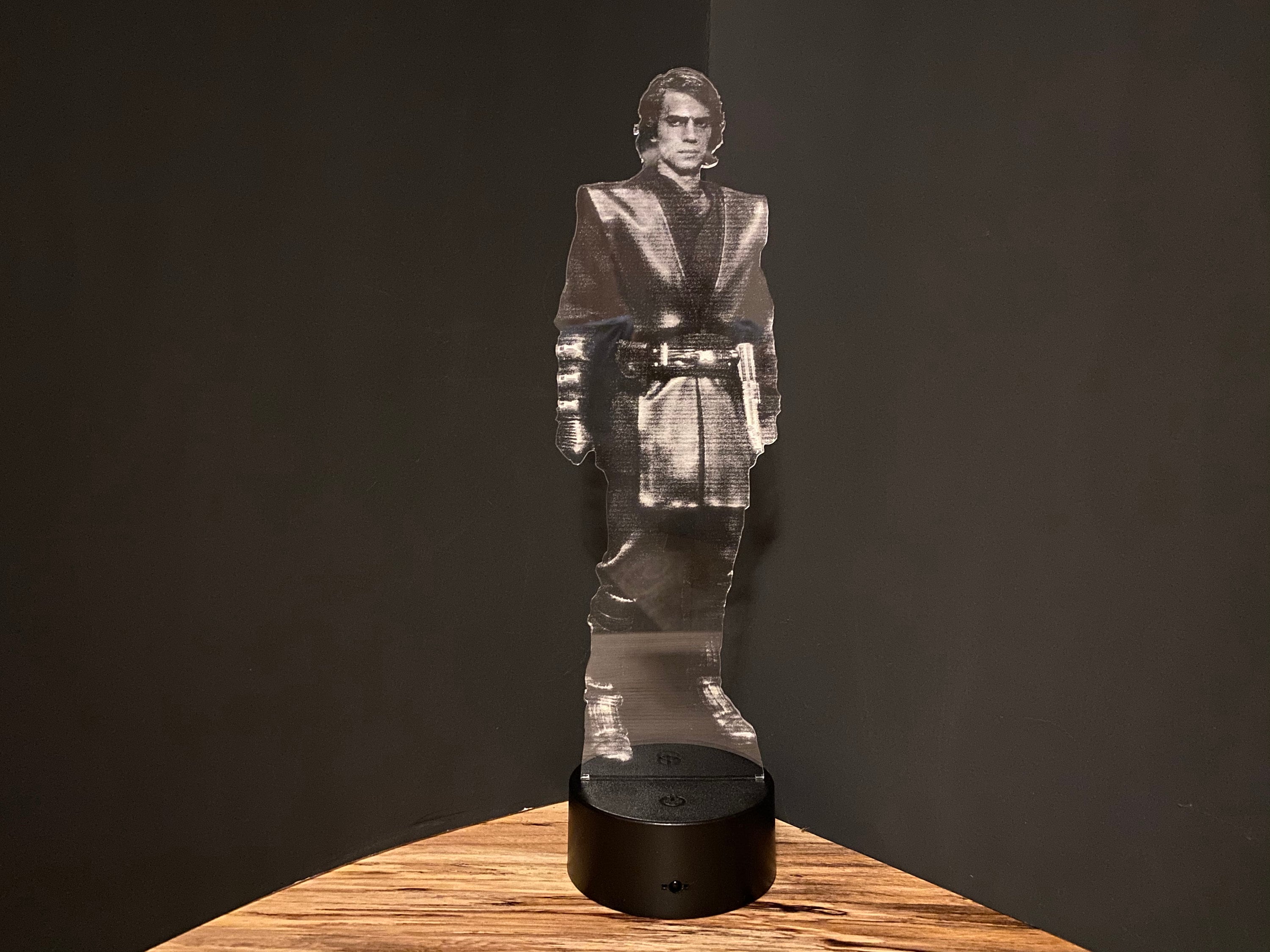 Anakin Skywalker Hologram Edge Lit Acrylic LED Light With - Etsy