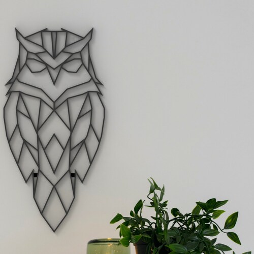 Geometric Owl Hanging Wall Art Figure Wall Decor - Etsy