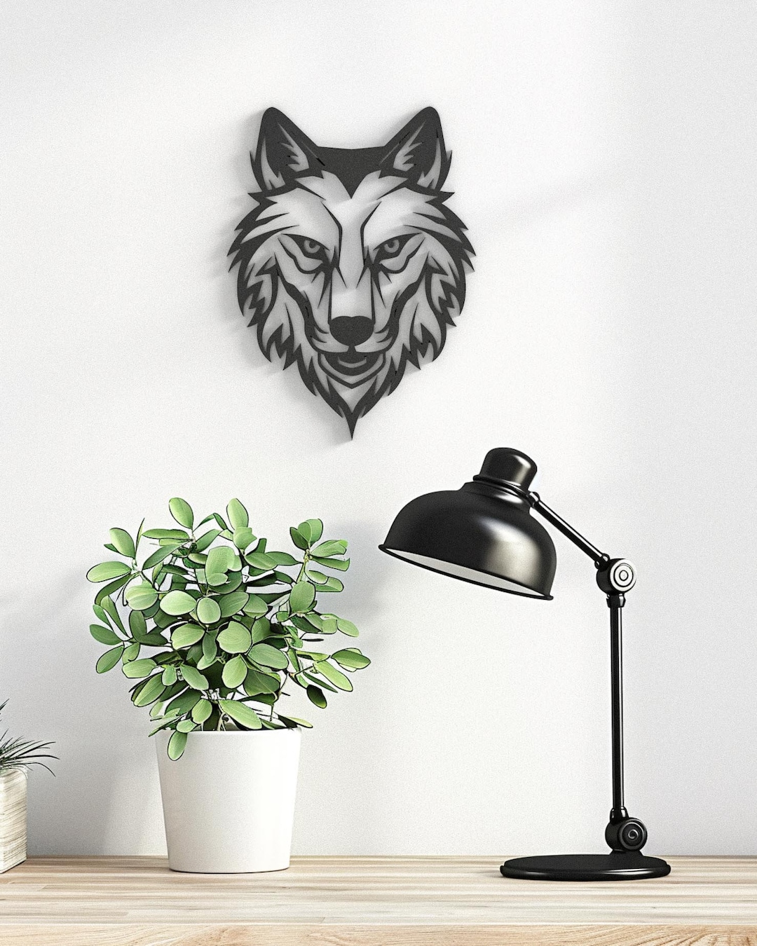Wolf Head - Hanging Wall Art - Wolf Wall Decor - Wolf Head - Wolf ...