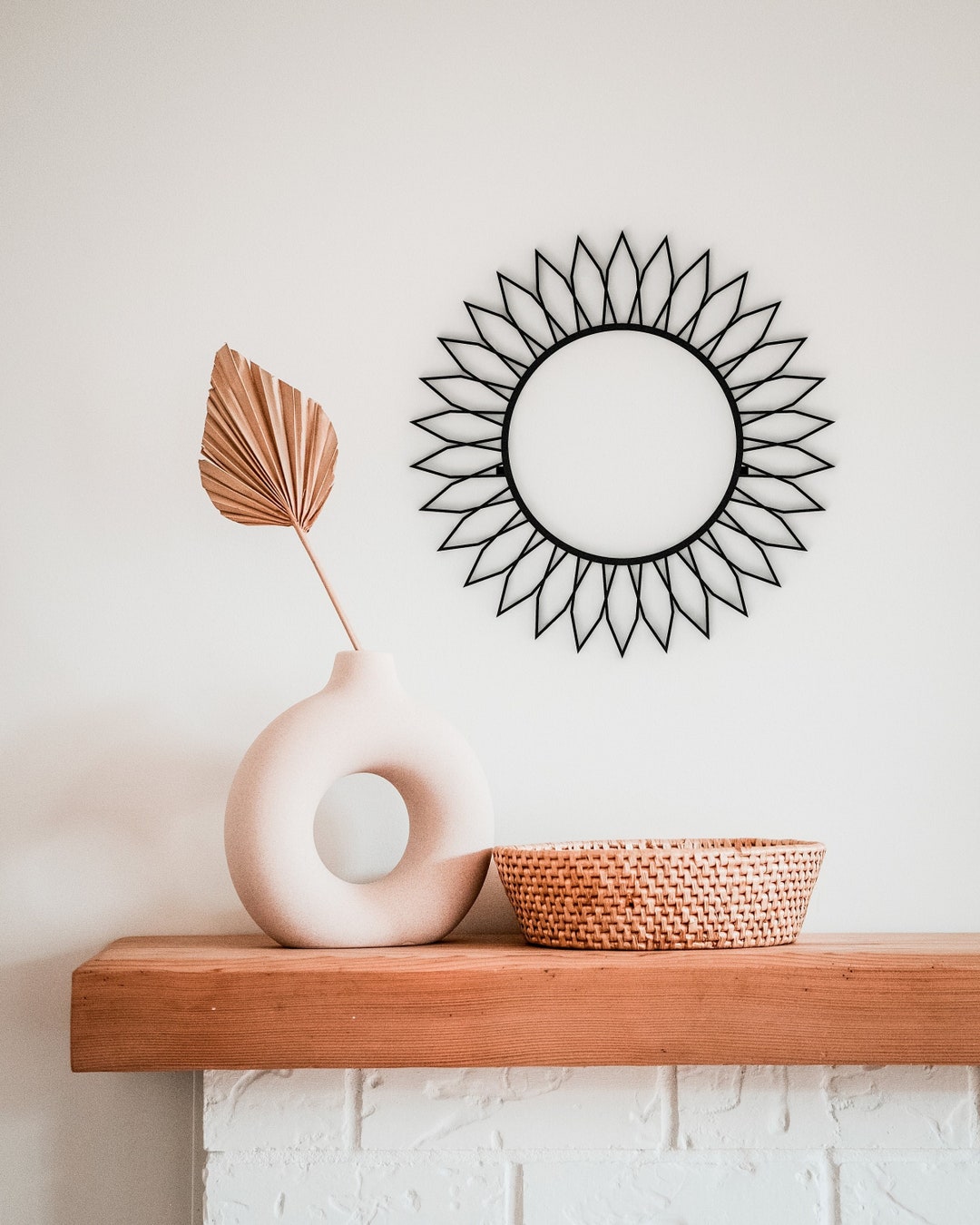Abstract Sun - Hanging Wall Art - Minimalist Sun Decor - Geometric Sun ...