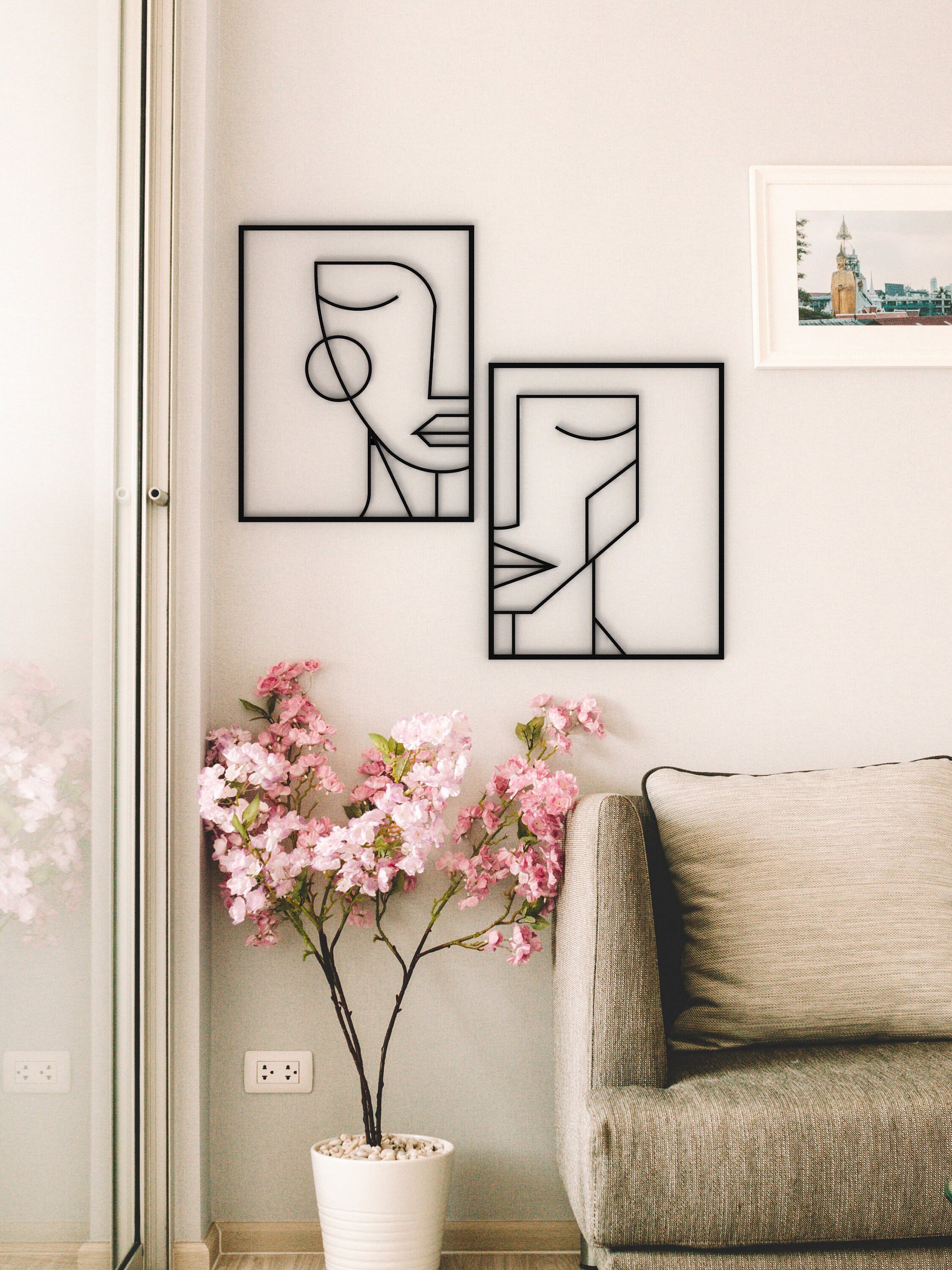Lovers Face Wall Art - Power Couple Wall Decor - Marriage Wall Art - Etsy