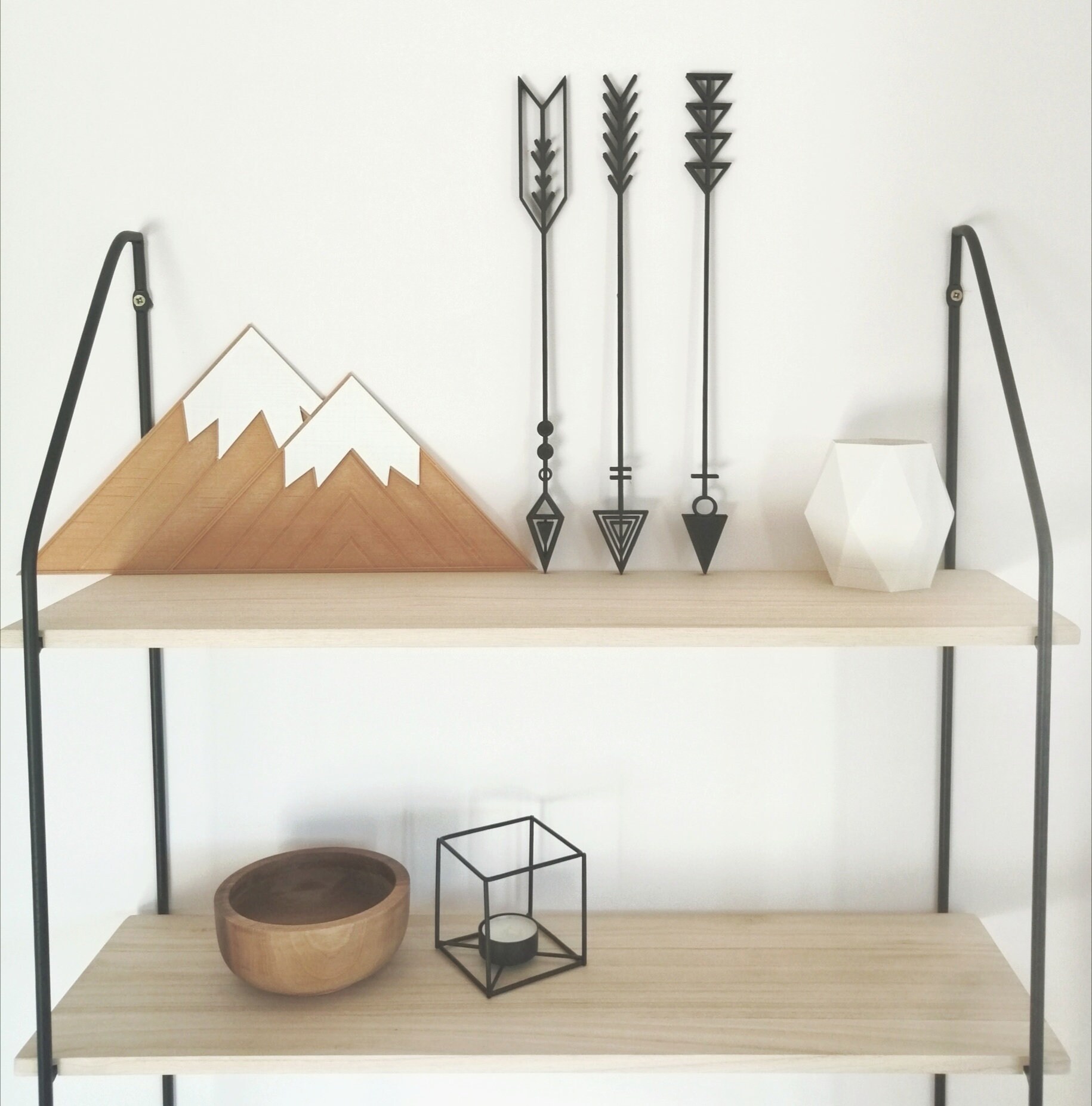 Arrows Set of 3 Hanging Wall Art Figure Wall Decor - Etsy