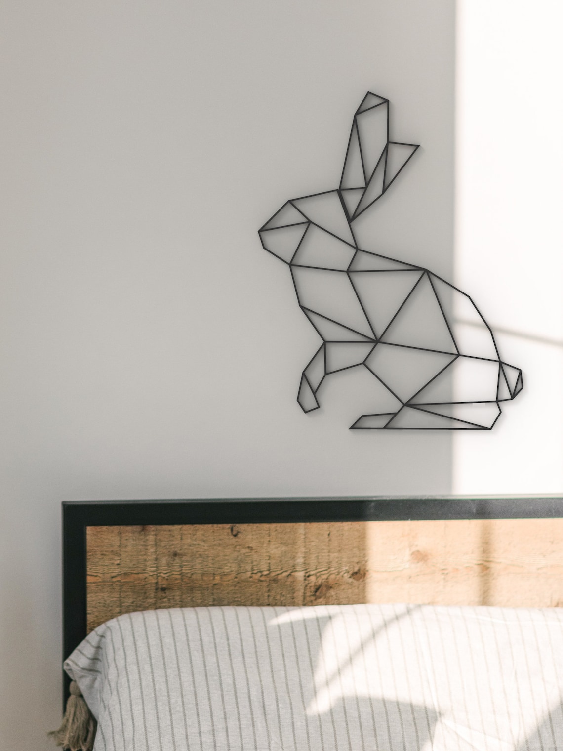 Geometric Rabbit Hanging Wall Art Hare Wall Decor Bunny - Etsy