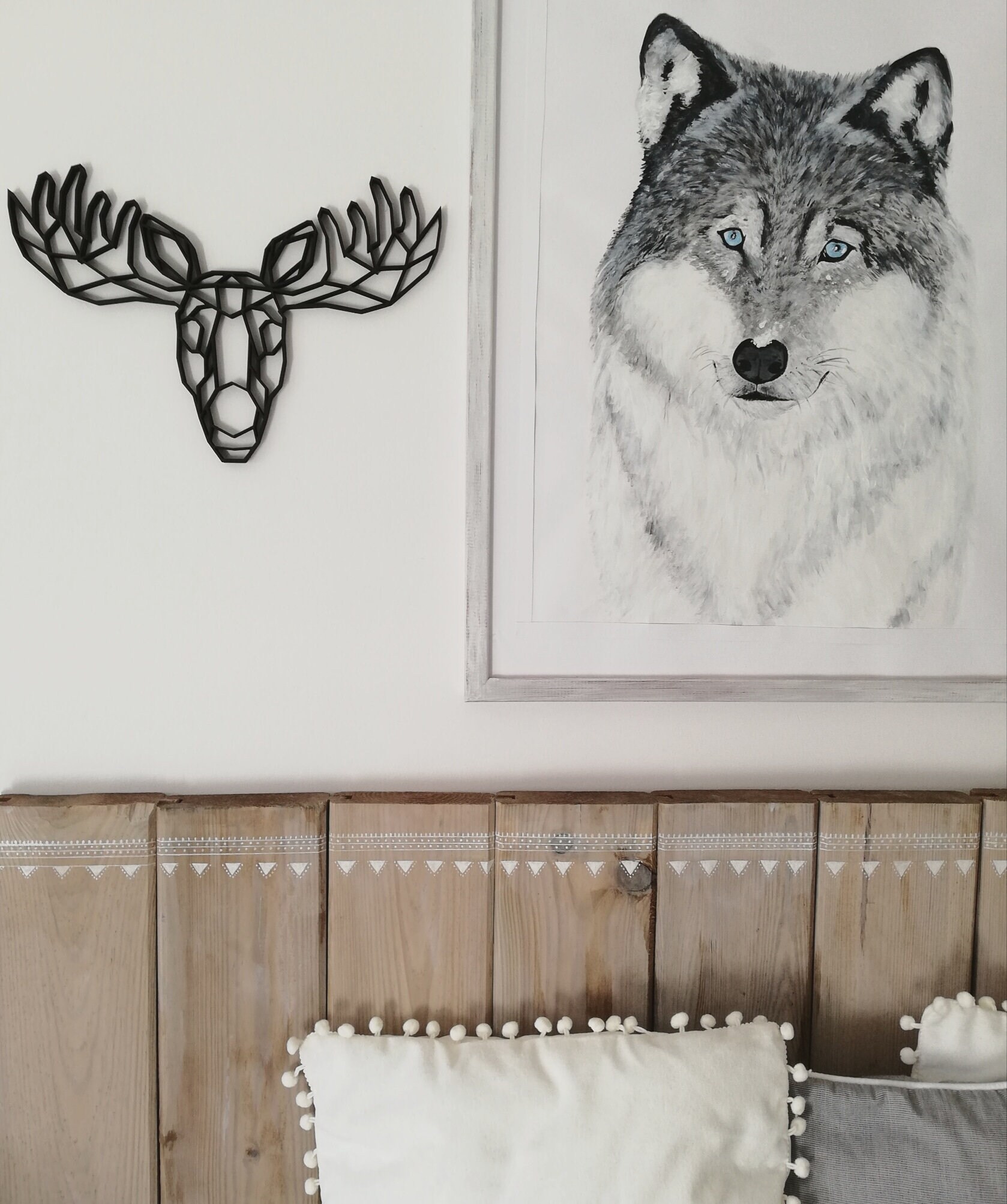 Geometric Moose Sculpture 3D - Hanging Wall Art - Figure Wall Decor ...