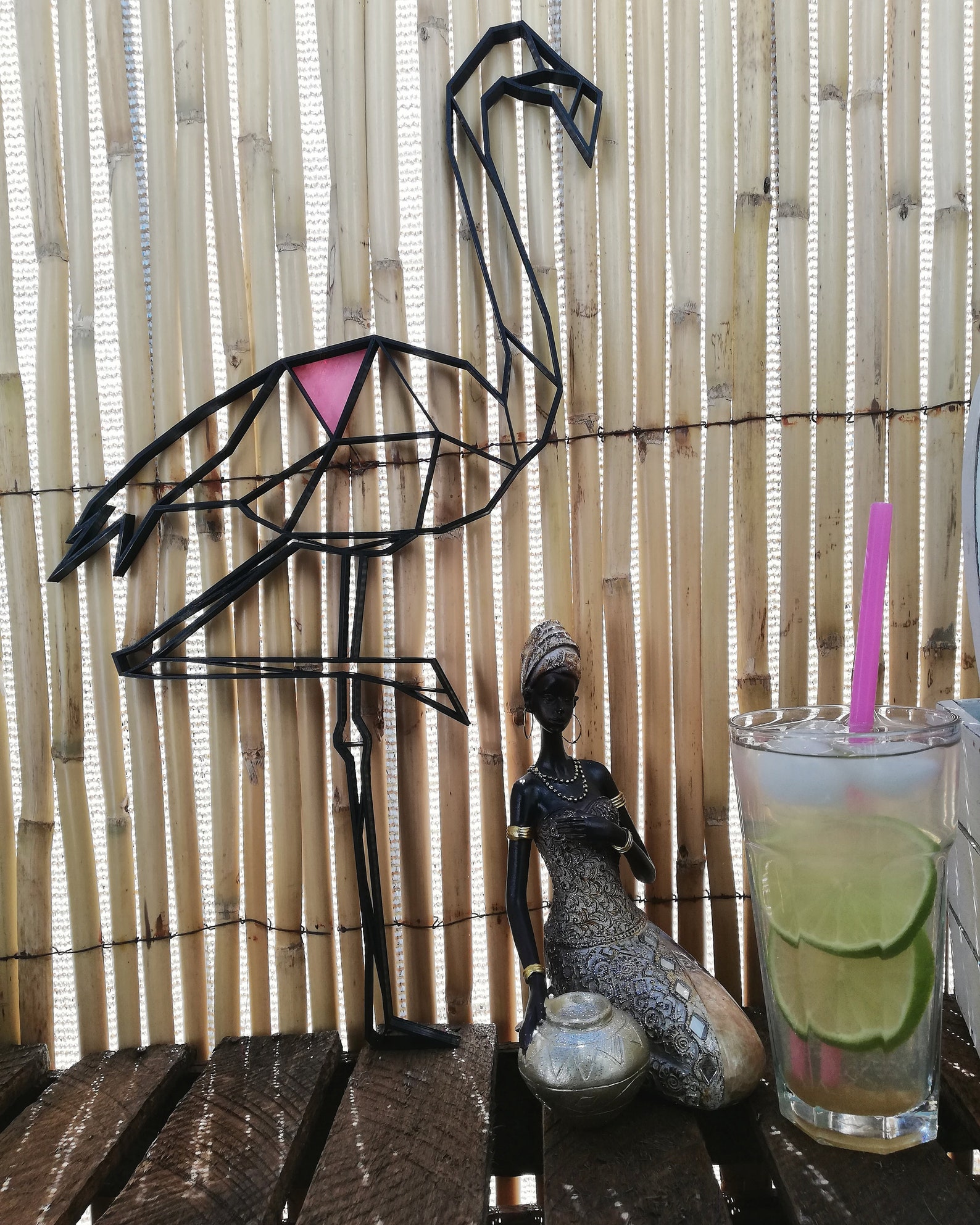 Geometric Flamingo Sculpture 3D Hanging Wall Art Figure | Etsy