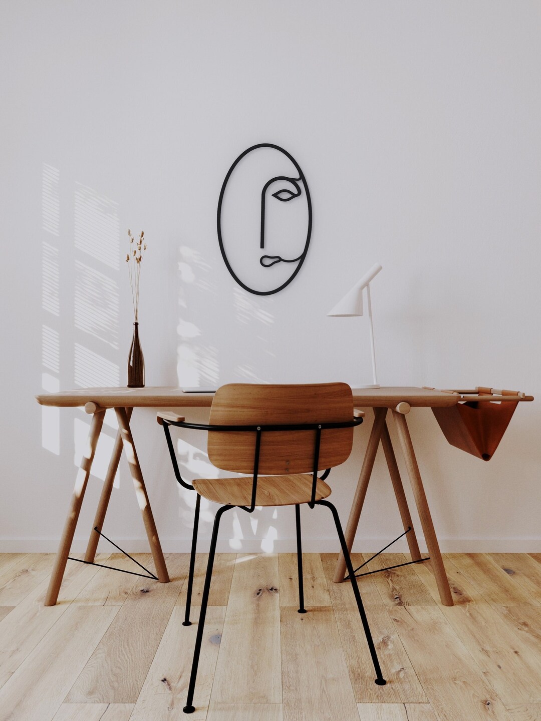 One Line Face Wall Art - Hanging Wall Decor - Abstract Face ...