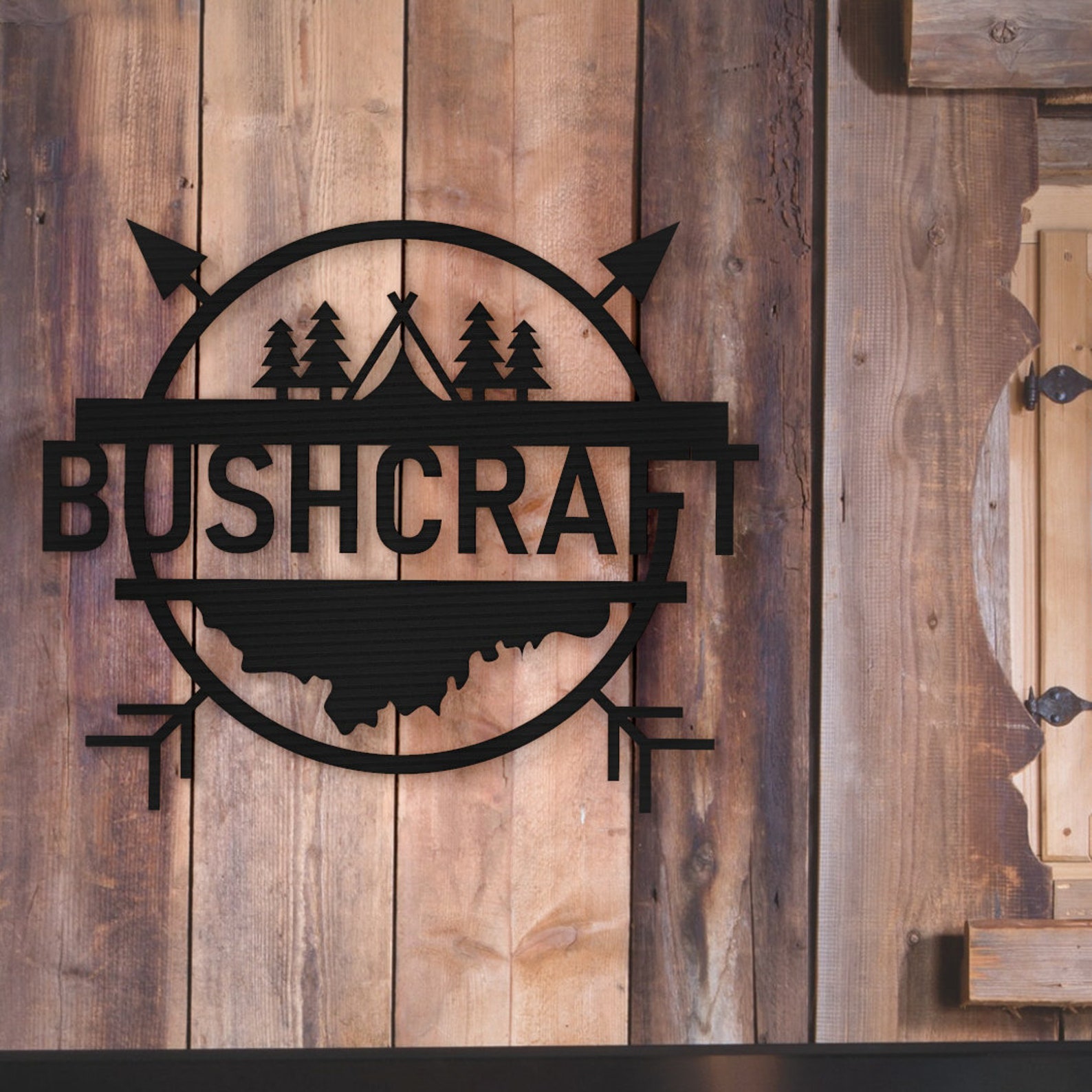 Bushcraft Sign wall decor Hanging Wall Art Bushcraft wall | Etsy