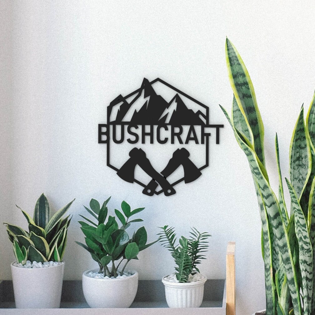 Bushcraft Sign wall decor Hanging Wall Art Bushcraft wall | Etsy