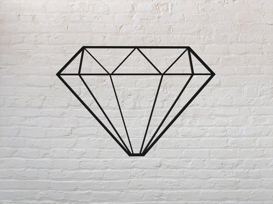 Geometric Diamond Sculpture 3D Hanging Wall Art Figure - Etsy