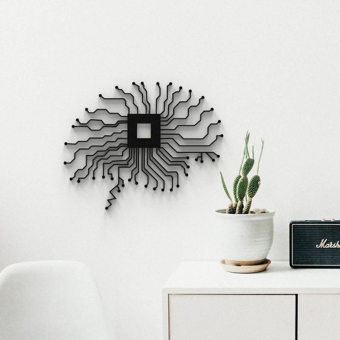 CPU Brain Art- Hanging Wall Art - Circuit Design, Computer Motherboard ...