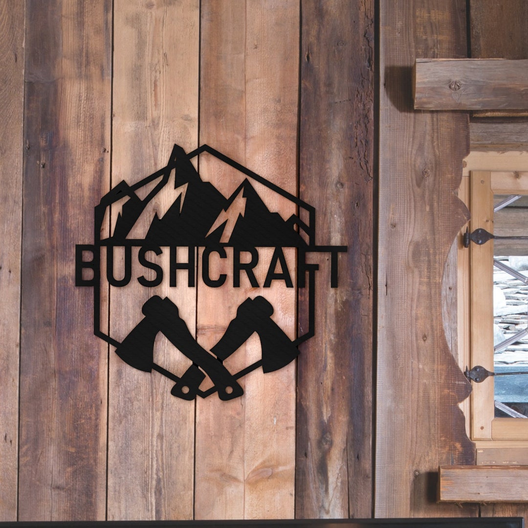 Bushcraft Sign Wall Decor - Hanging Wall Art - Bushcraft Wall Art - Etsy