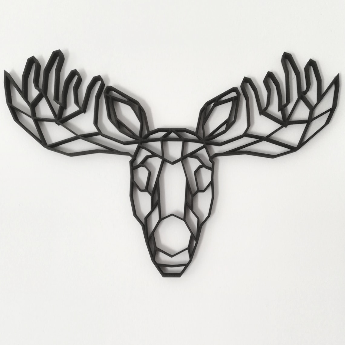 Geometric Moose Sculpture 3D Hanging Wall Art Figure Wall | Etsy