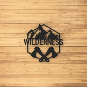 Wilderness Sign Wall Decor - Hanging Wall Art - Wilderness Wall Art - Etsy