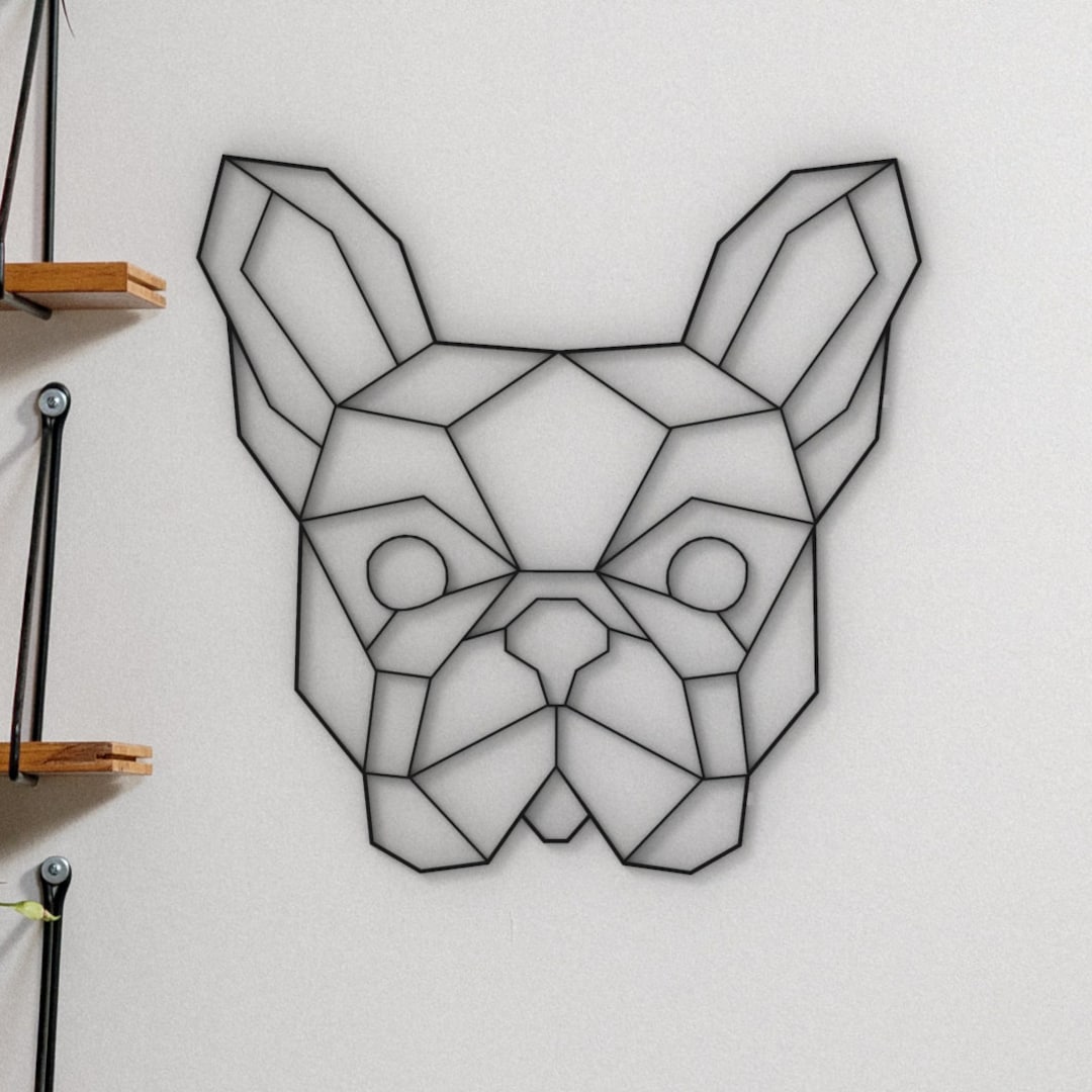 Geometric French Bulldog - Hanging Wall Art - Etsy