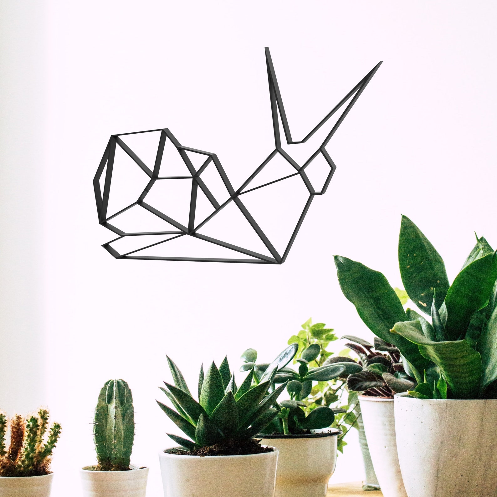 Geometric Snail Hanging Wall Art Figure Wall Decor | Etsy