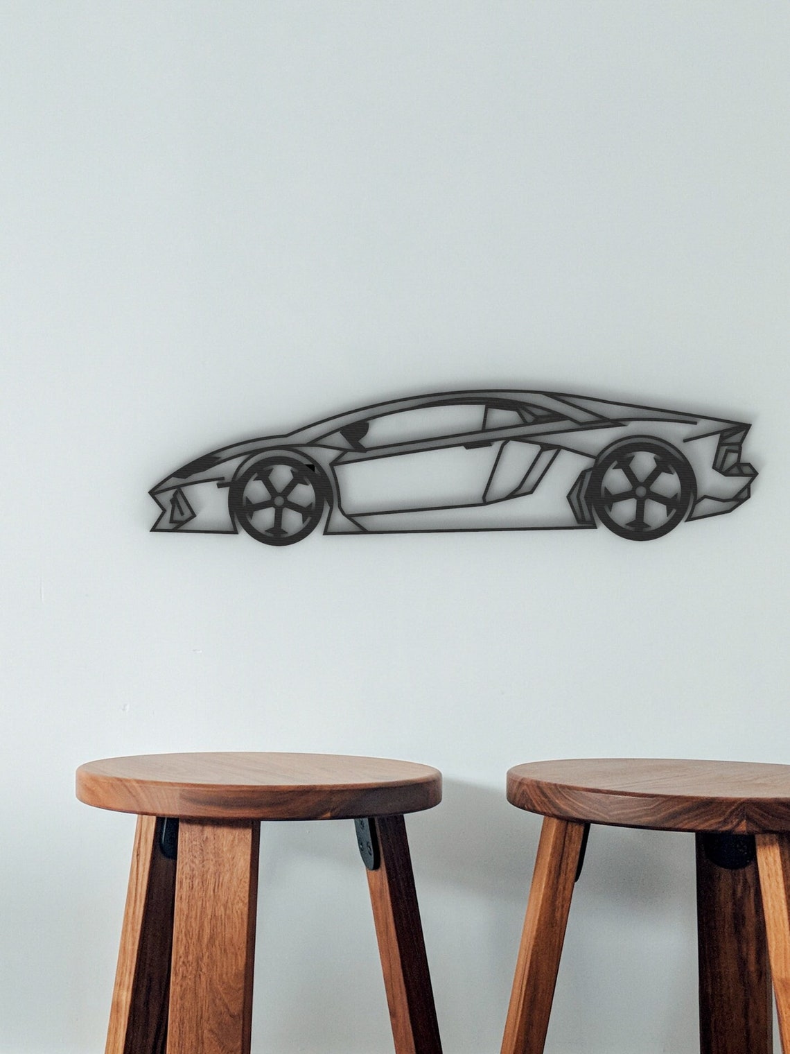 Geometric Lamborghini, Hanging Wall Art - Car Decor, Geometric Car, Car ...