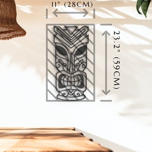 Tiki Mask, Hanging Wall Art, Tiki Bar, Beach Decor, Tropical Decor ...