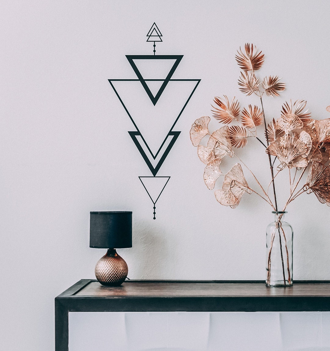 Triangle Wall Decor - Hanging Wall Art - Etsy