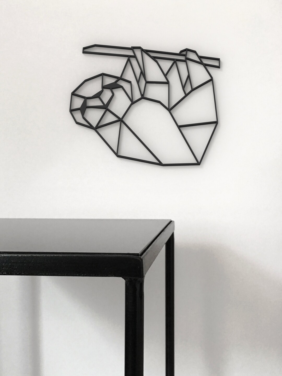 Geometric Sloth - ECO Friendly Hanging Wall Art - Sloth Wall Decor ...