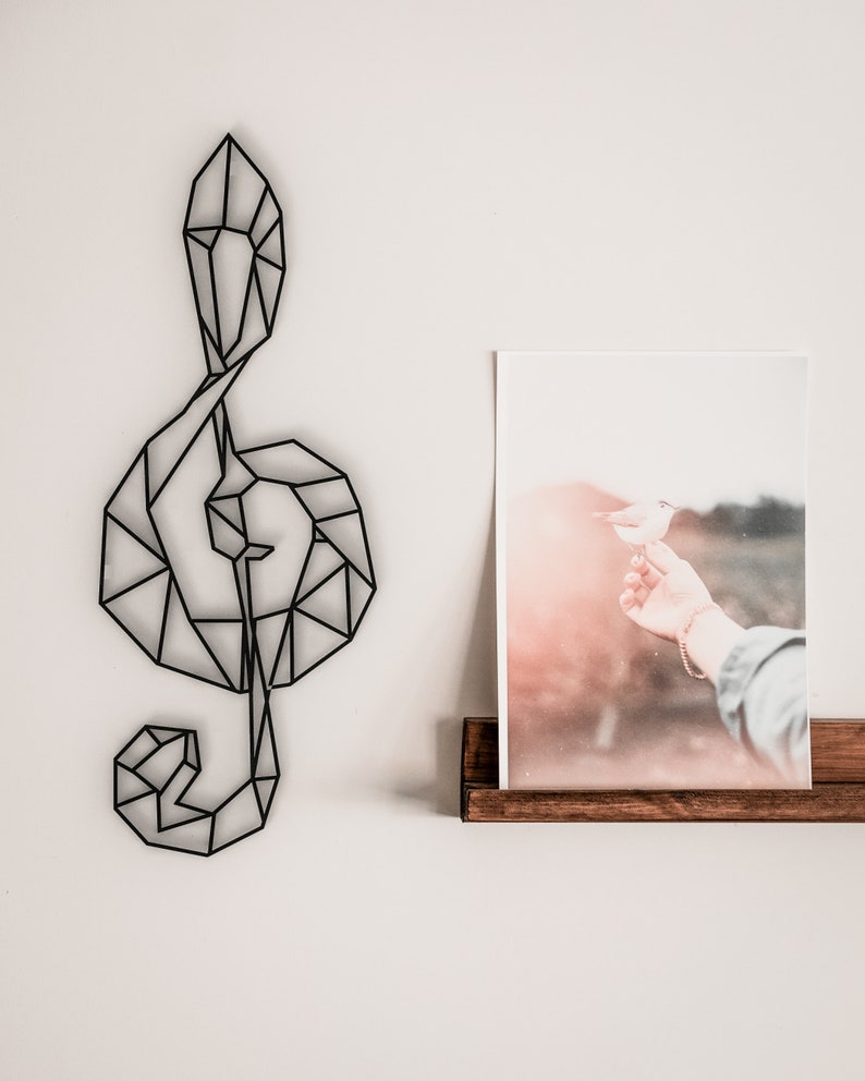 Geometric Clef Hanging Wall Art Musical Wall Art - Etsy