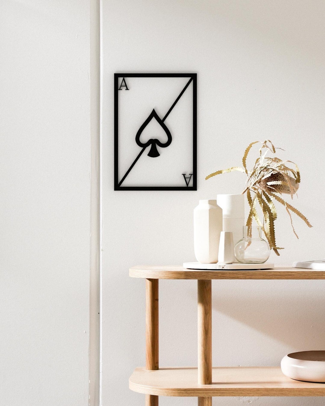 Ace of Spades Wall Decoration - Sustainable Bioplastic Art - Etsy