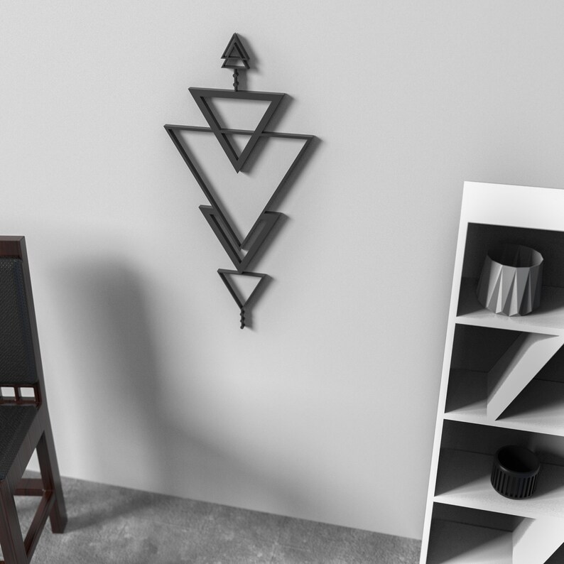 Triangle Wall Decor Hanging Wall Art | Etsy