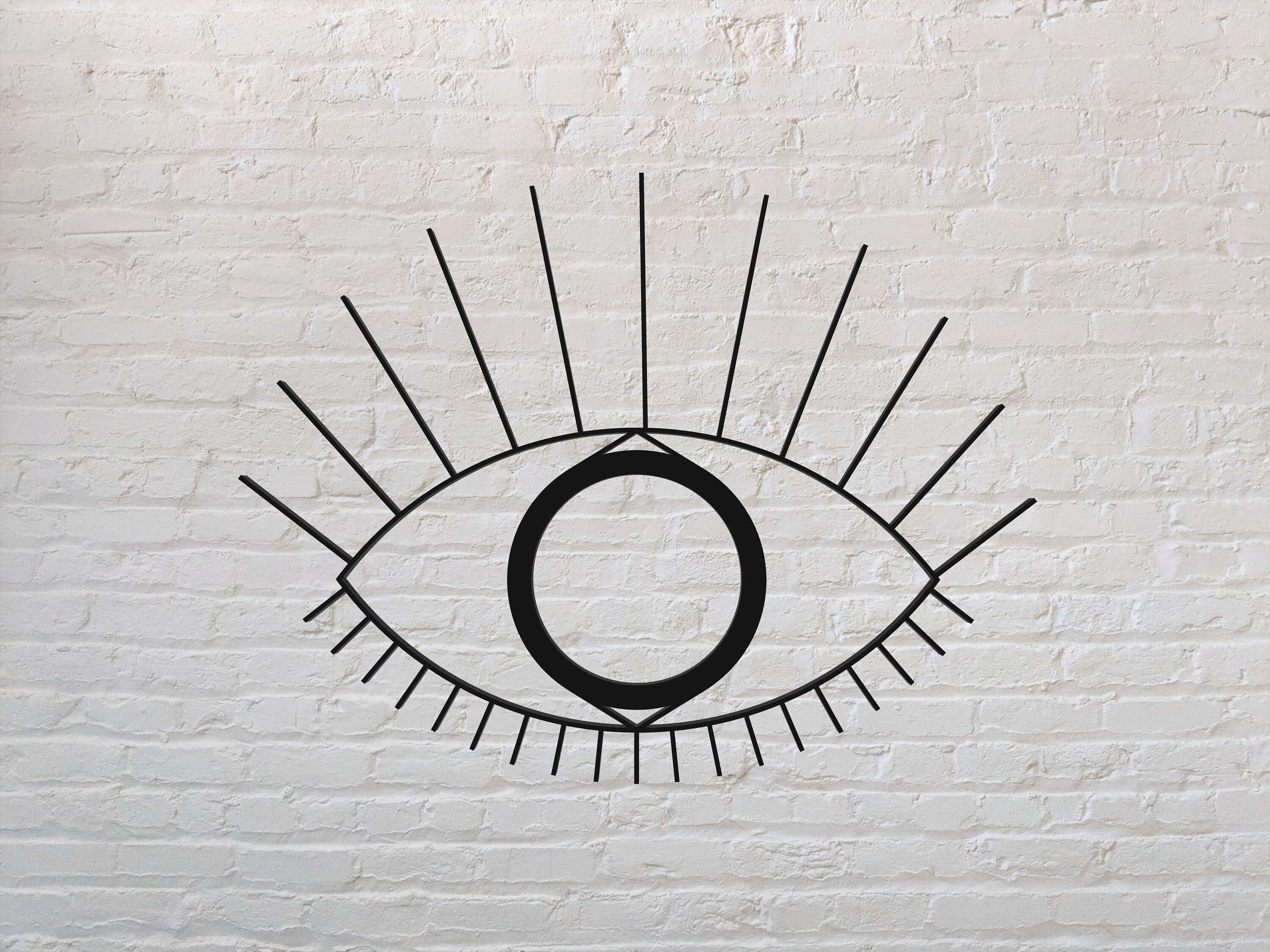 Boho Eye Geometric Evil Eye Sculpture 3D Hanging Wall - Etsy