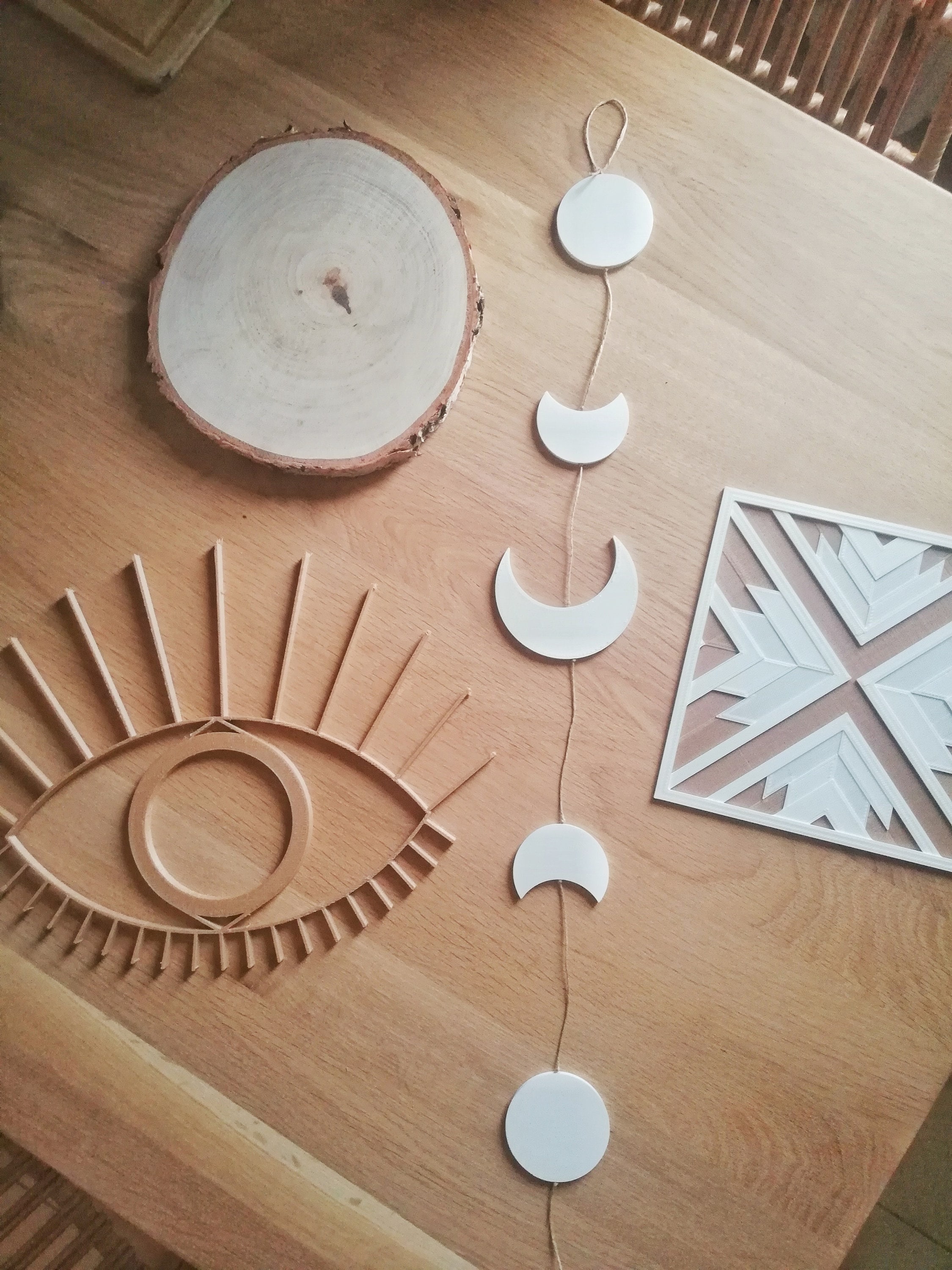 Moon Phase Wall Hanging Art Moon Phases Wall Art Lunar | Etsy