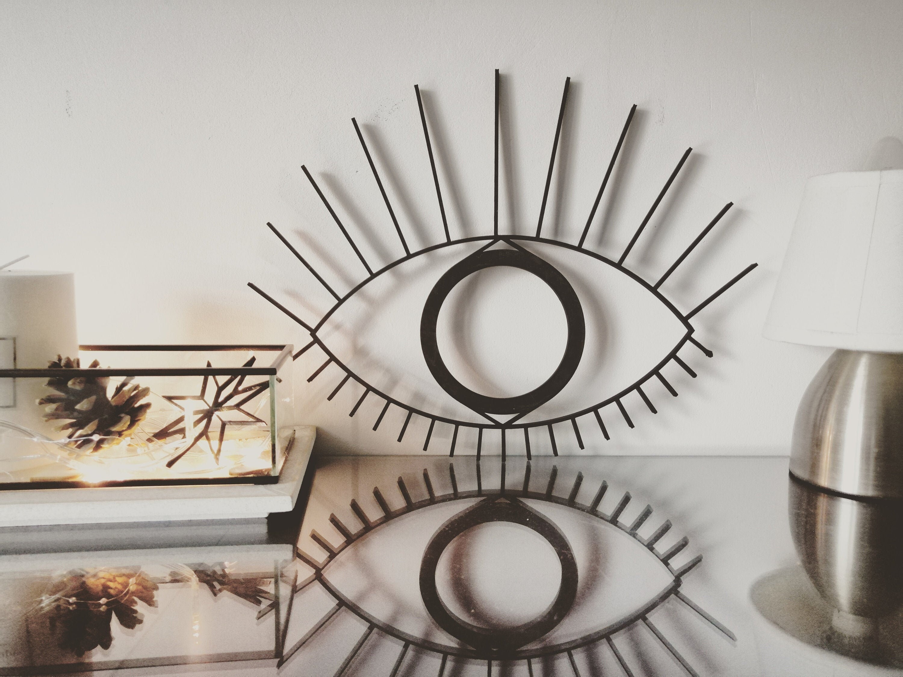 Boho Eye - Geometric Evil Eye - Sculpture 3D - Hanging Wall Art ...
