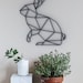 Geometric Rabbit - Hanging Wall Art - Hare Wall Decor - Bunny Statue ...