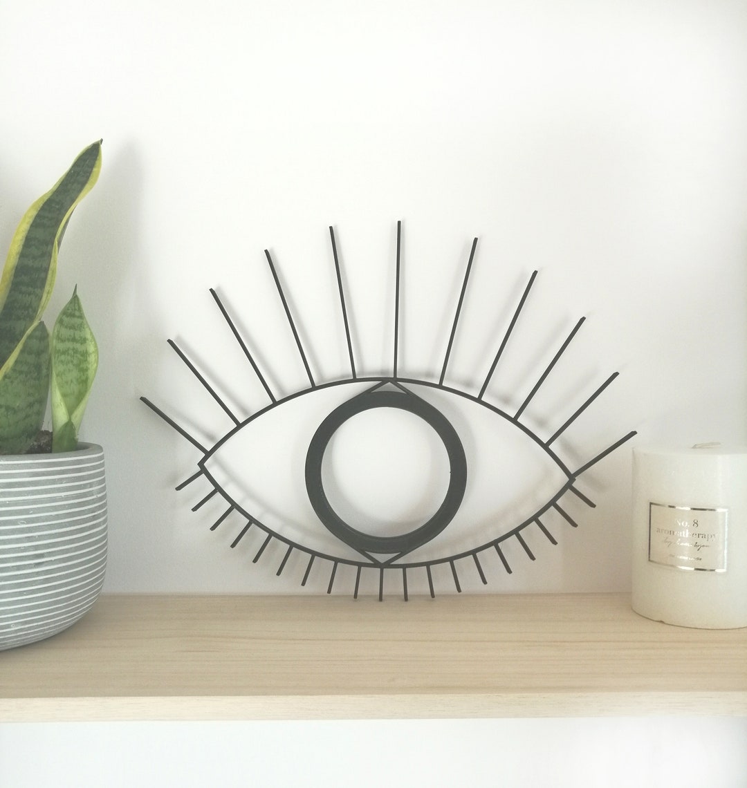 Boho Eye - Geometric Evil Eye - Sculpture 3D - Hanging Wall Art ...