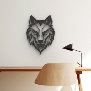 Wolf Head - Hanging Wall Art - Wolf Wall Decor - Wolf Head - Wolf ...