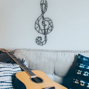 Geometric Clef Hanging Wall Art Musical Wall Art - Etsy