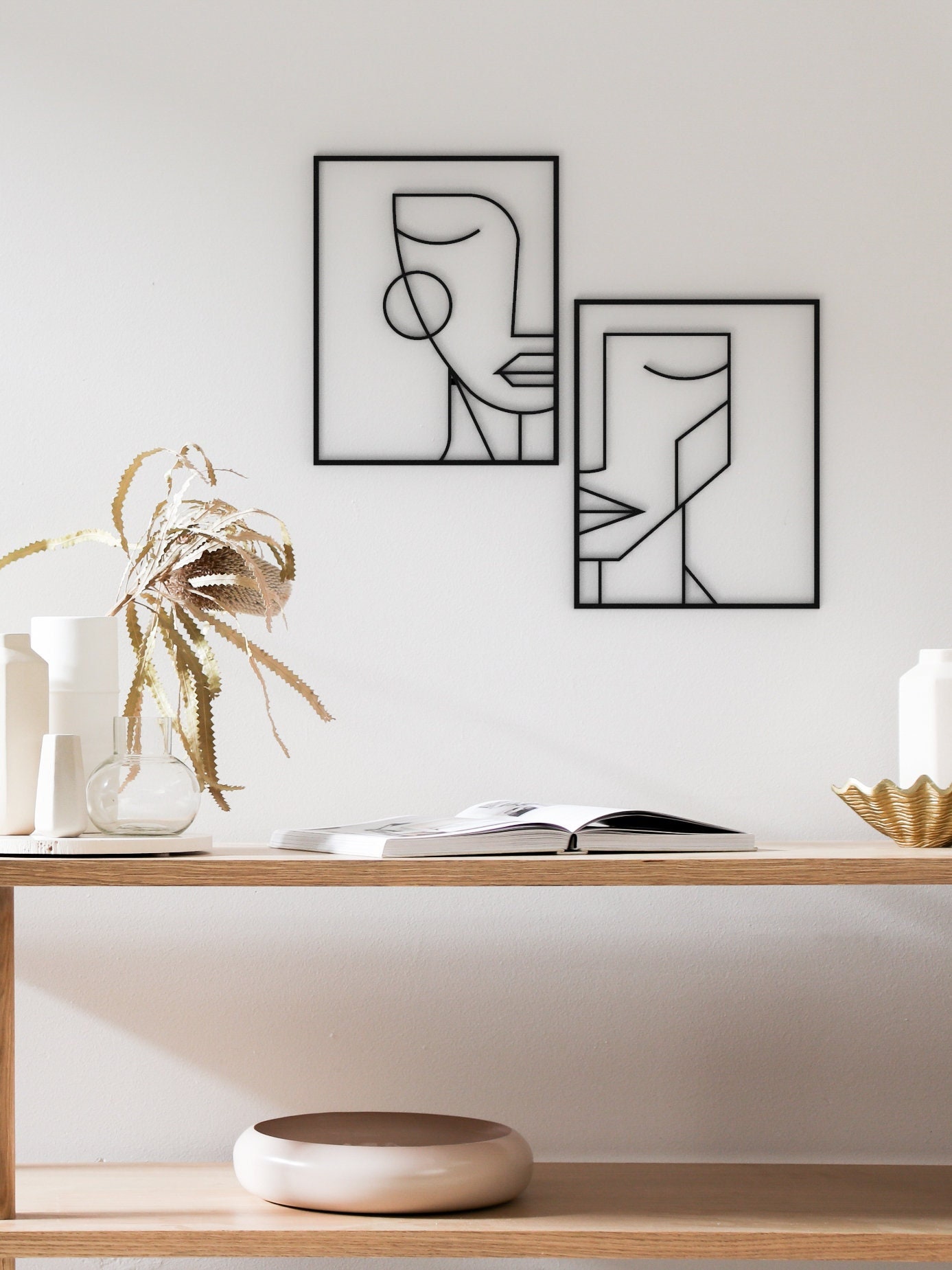 Lovers Face Wall Art - Power Couple Wall Decor - Marriage Wall Art - Etsy