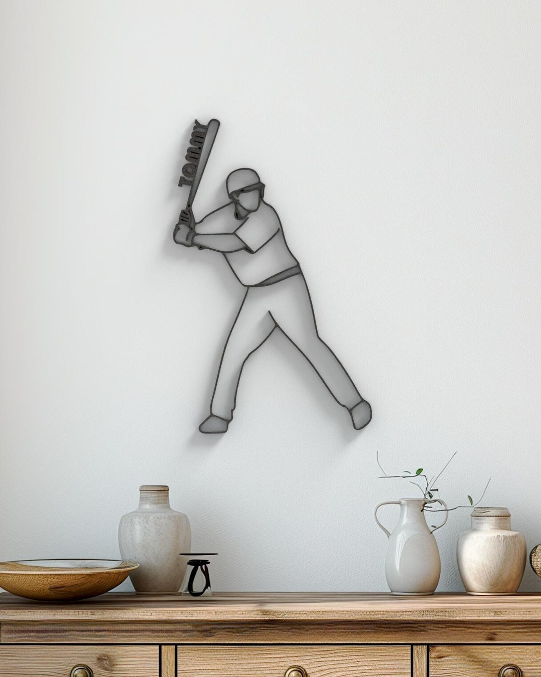 Baseball Player Wall Art, Personalized, Softball Coach Gift, Baseball ...