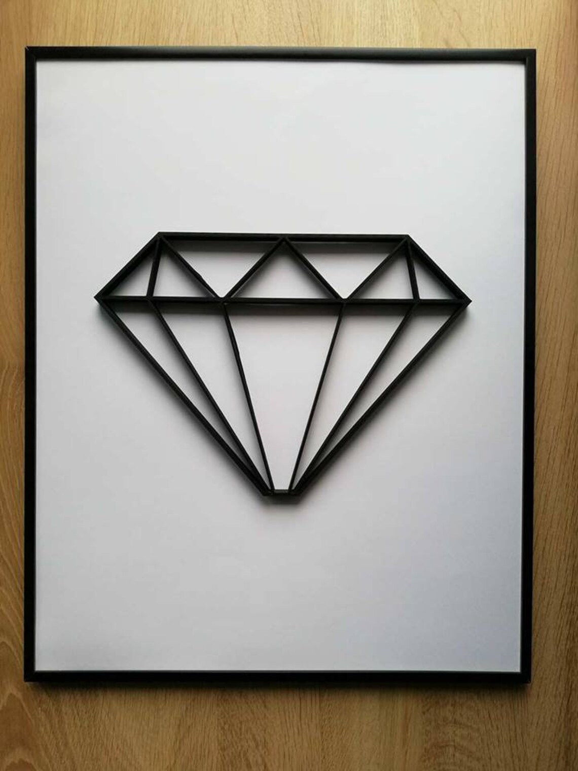 Geometric Diamond Sculpture 3D Hanging Wall Art Figure - Etsy