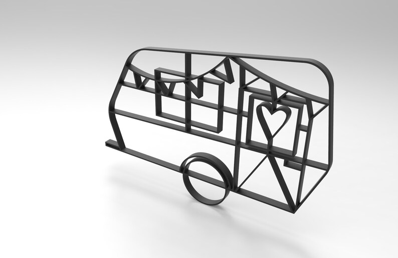 Geometric Camper RV Decor Hanging Wall Art Happy Camper - Etsy