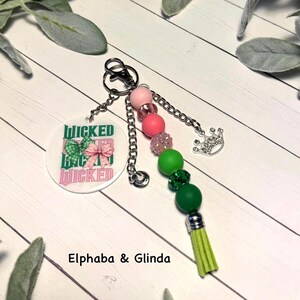 Glinda Elphaba Keychain Wicked Movie Keychain Purse Accessories Gift ...
