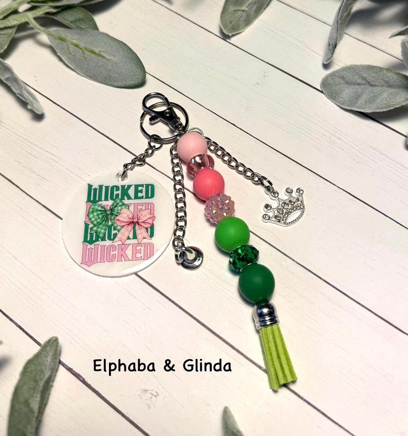 Glinda Elphaba Keychain Wicked Movie Keychain Purse Accessories Gift ...