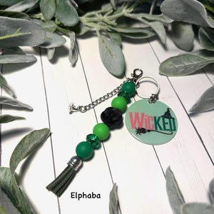 Glinda Elphaba Keychain Wicked Movie Keychain Purse Accessories Gift ...