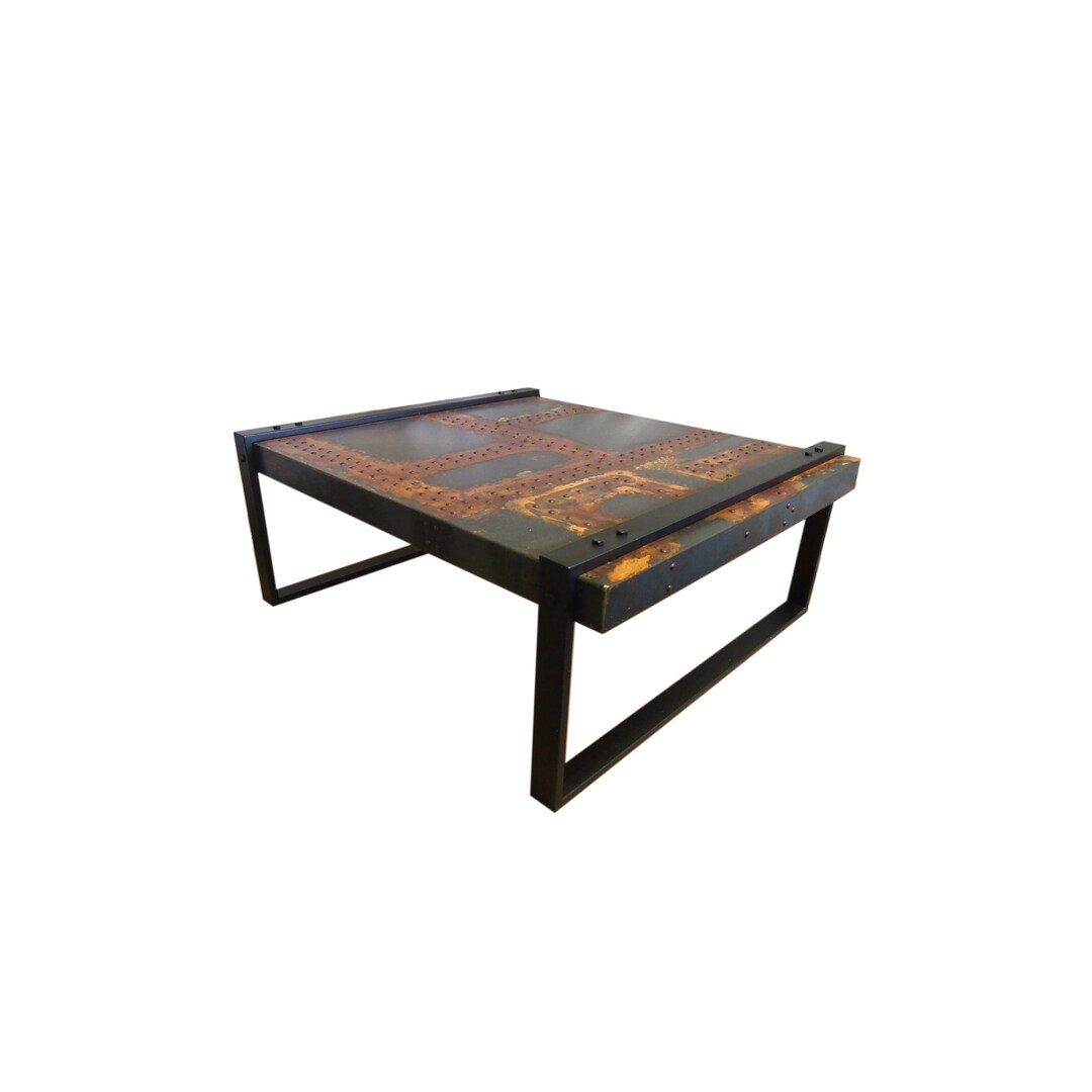 Loft Metallic Coffee Table Made of Steel Profiles and Sheet - Etsy