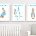 Personalised Peter Rabbit Prints Set of 3, Boys Nursery Wall Art Decor ...