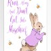 Lilac Peter Rabbit Girls Nursery Decor Wall Art Prints Set of - Etsy